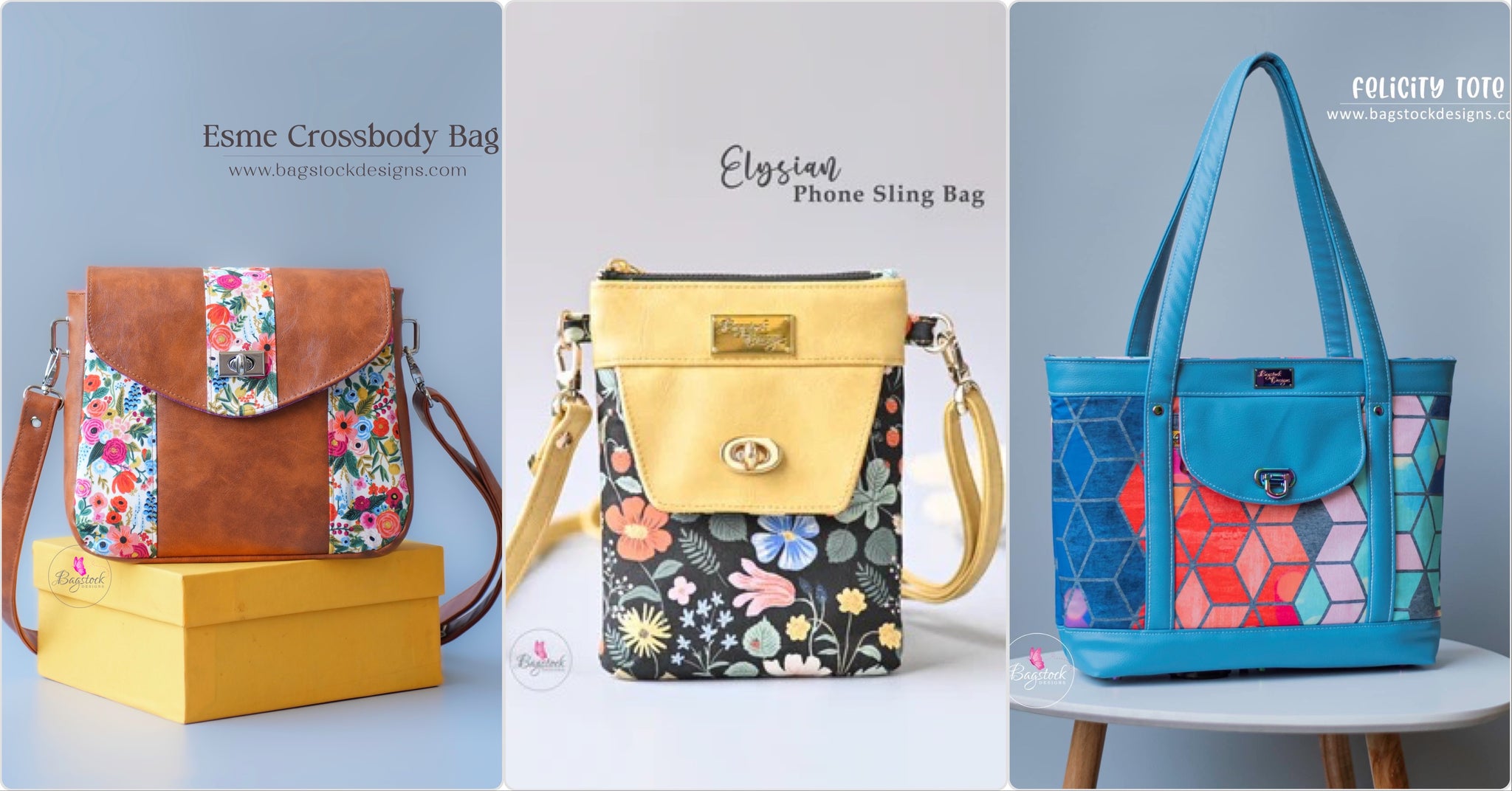 Bag sewing patterns by Bagstock Designs